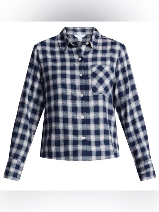 Time and Tru | Tops | Time And Tru Womens Cropped Flannel Shirt | Poshmark